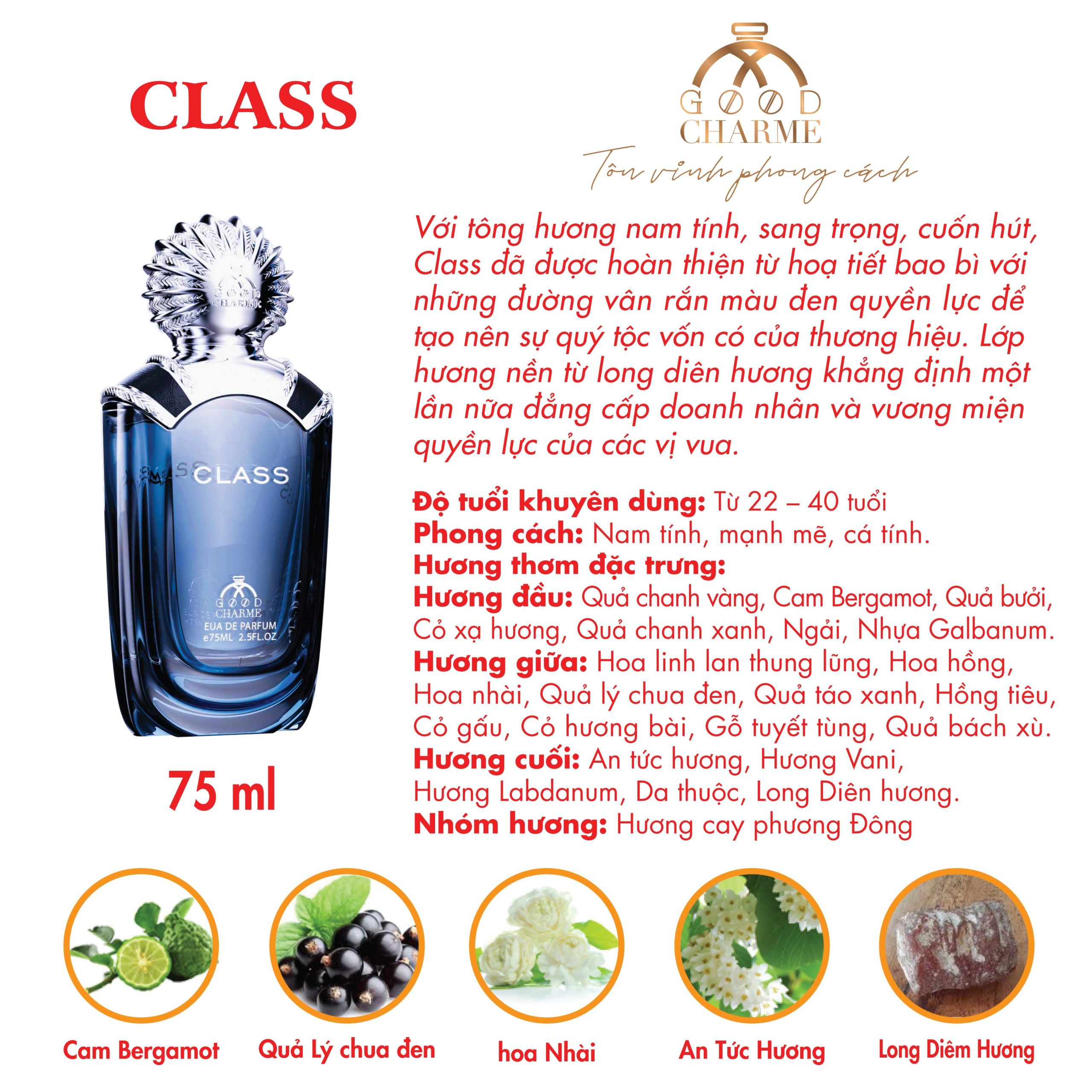 Nước Hoa Nam Good Charme Class 75ml Chính Hãng Tặng Kèm Quà - Kho Sỉ ...