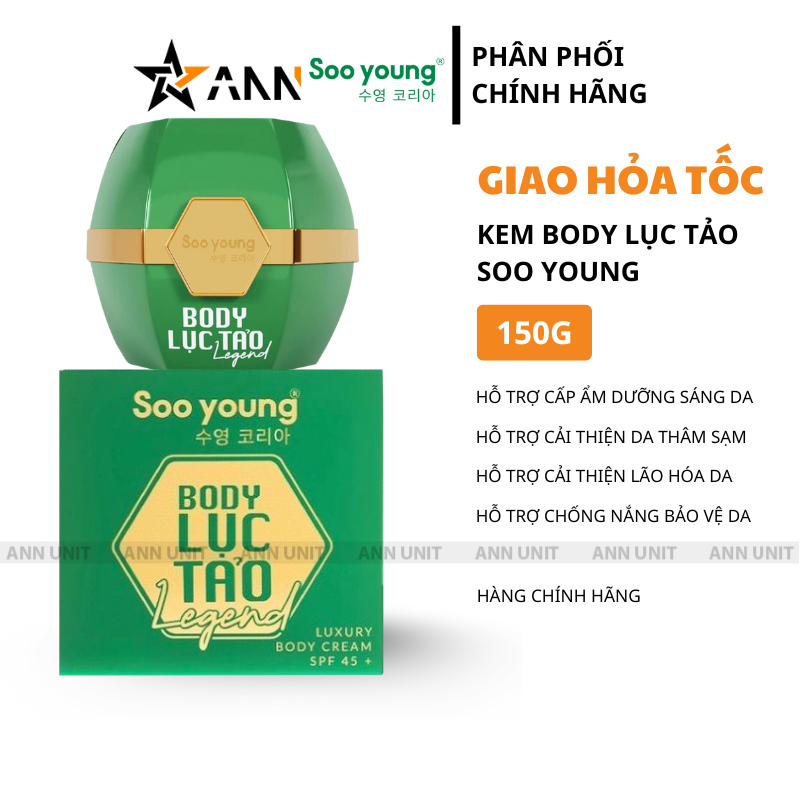 Chuyên Sỉ Kem Body Lục Tảo Soo Young Legend Huyền Thoại 150g - ANN.COM.VN