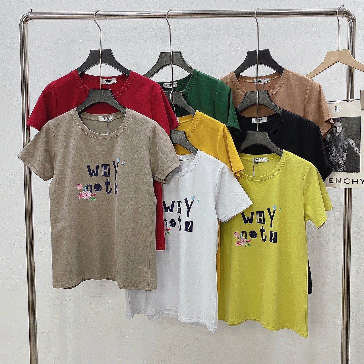 Shop sỉ áo thun thái nữ form rộng in chữ why not - ANN.COM.VN