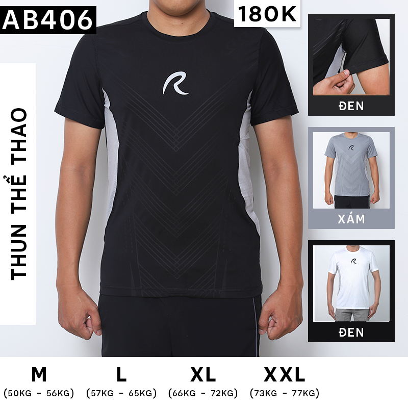Bỏ sỉ áo Thun Nam Thể Thao In Logo R Rayman Siêu Mát - ANN.COM.VN